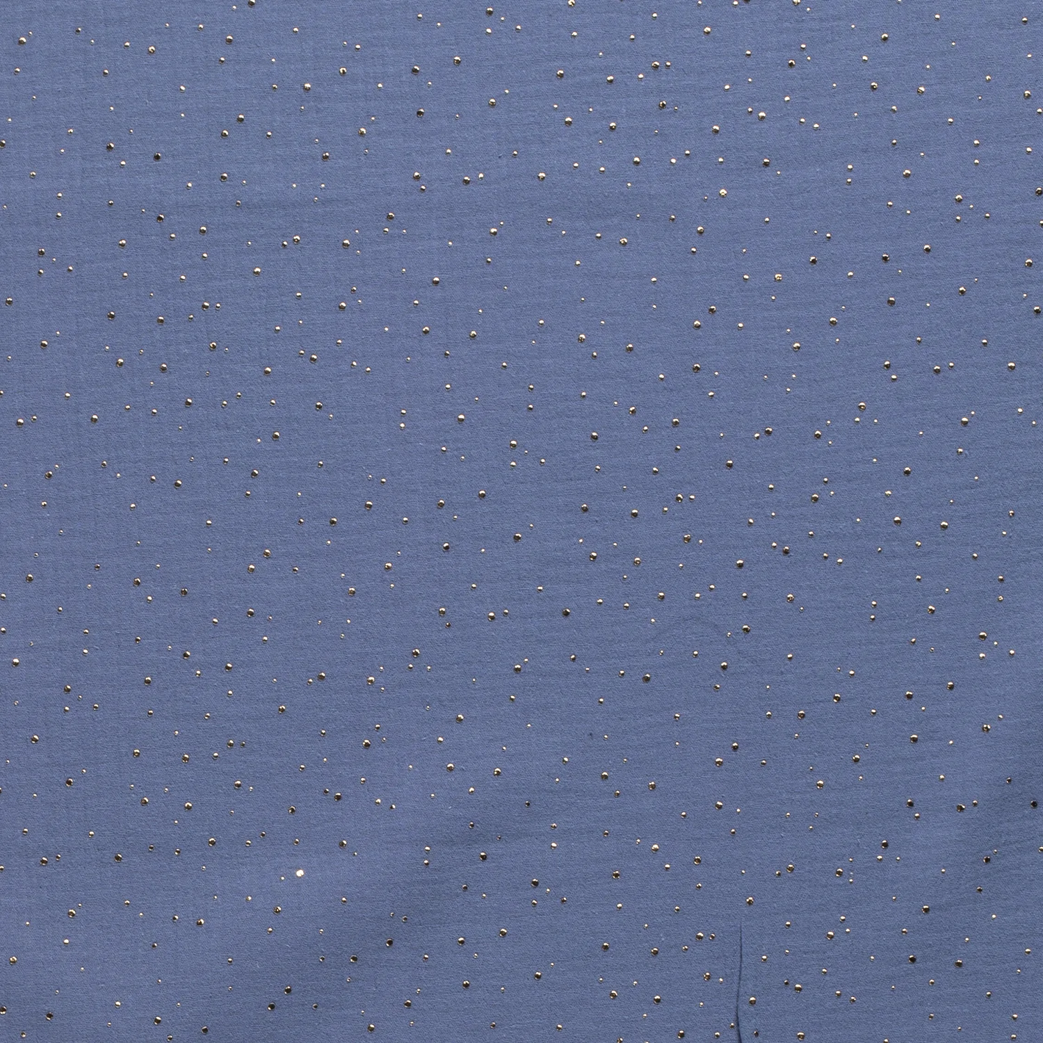 Muslin tyg, blå dots